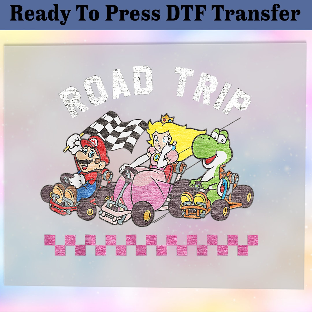 Super Mario Road Trip DTF Transfer: Family Matching Shirt - Etsy