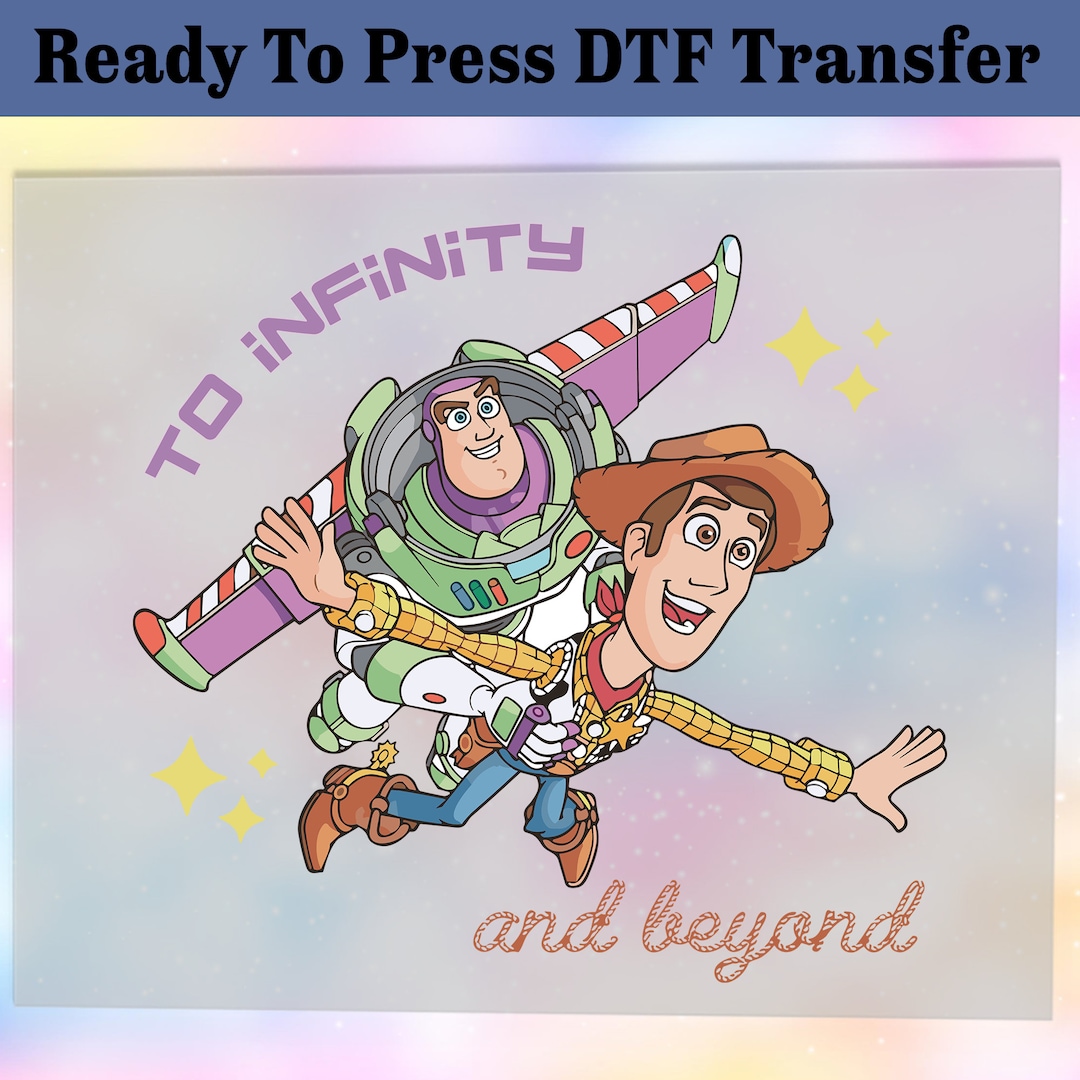 Buzz Lightyear & Woody DTF Transfer: Toy Story Birthday Press - Etsy