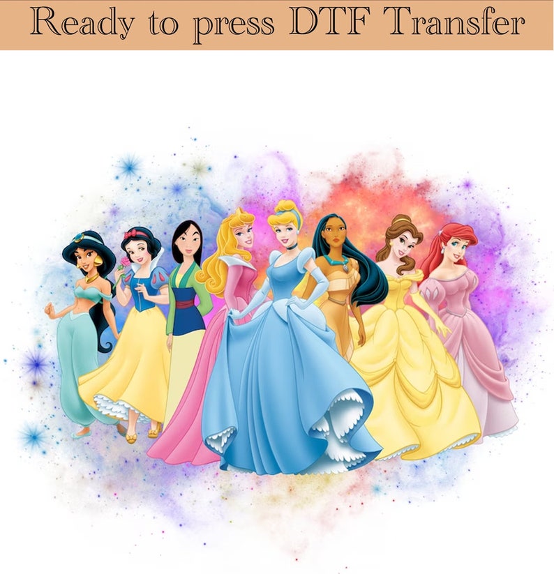 Disney Princess Ready to Press,disney Heat Transfer,rapunzel Dtf,moana ...