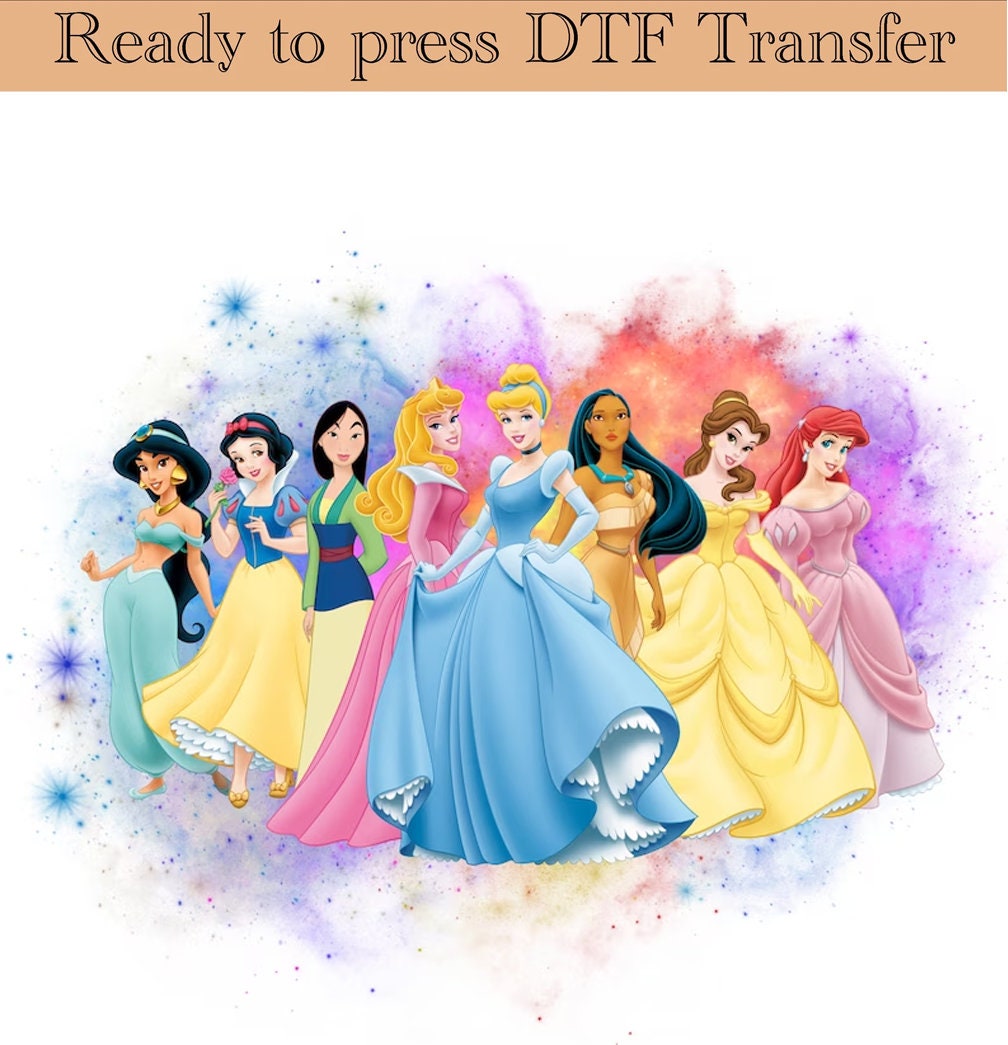 Disney Princess Ready to Press,disney Heat Transfer,rapunzel Dtf,moana ...