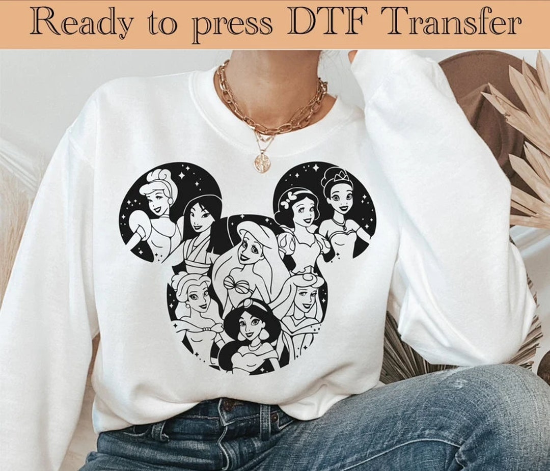 Disney Princess Mickey Head Ready to Press,disney Heat Transfer ...