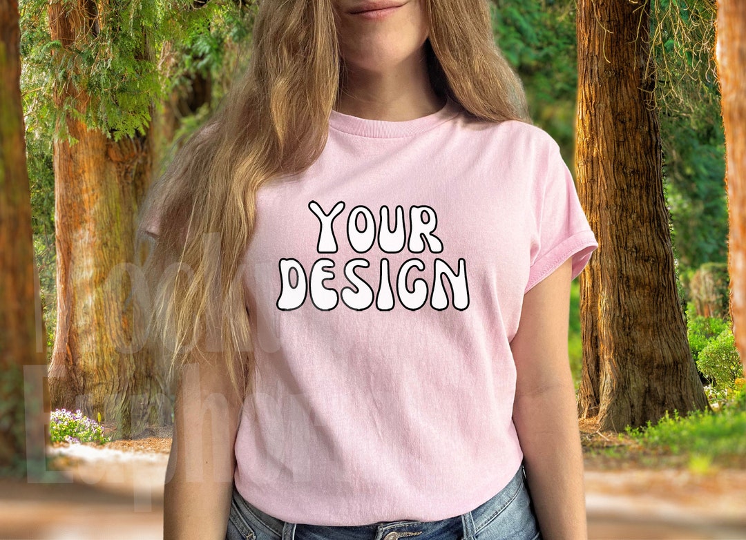 Gildan 5000 Light Pink Shirt Mockup Female Model Light Pink - Etsy