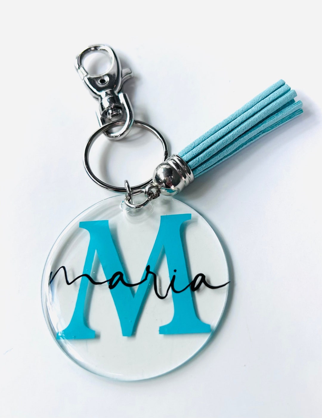 Acrylic Key Chain | Name and Initial Keychain | Personalized Keychain ...