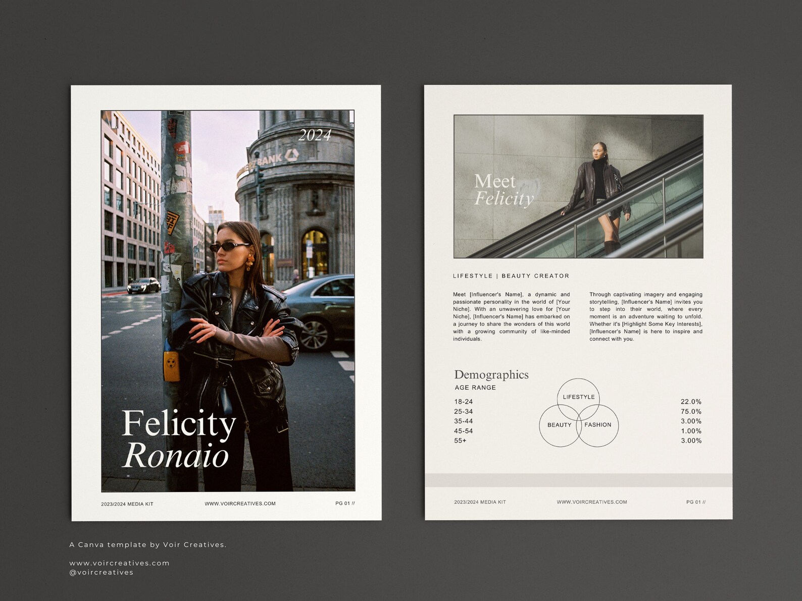 Media Kit Template | Facebook Tiktok Instagram | Influencer Media Kit ...