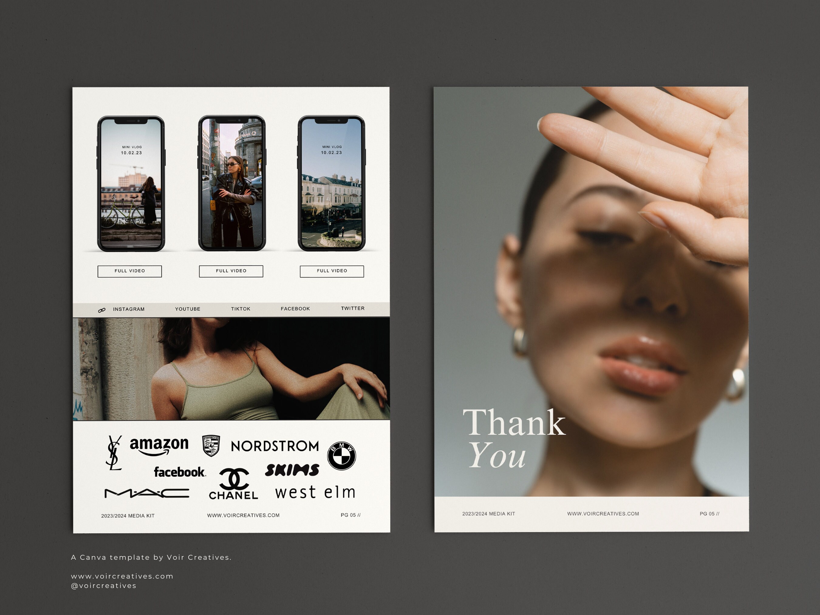 Media Kit Template | Facebook Tiktok Instagram | Influencer Media Kit ...
