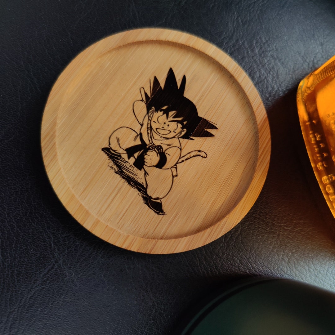 Dragon Ball Goku Coaster Bamboo Wood Laser Engraved - Etsy