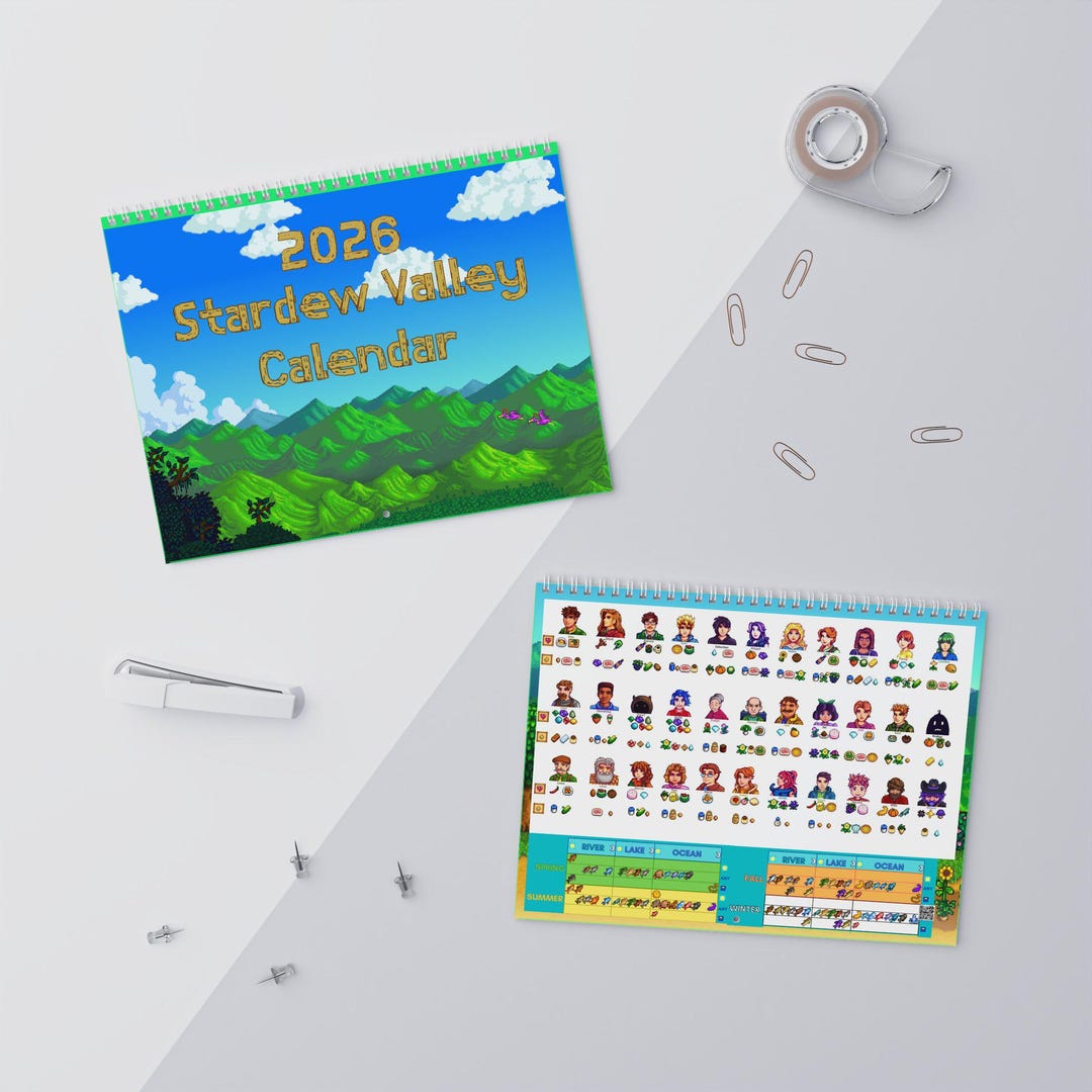 Stardew Valley 2026 Wall Calendar NEW! W/ Tips & Hints for Game Play ...