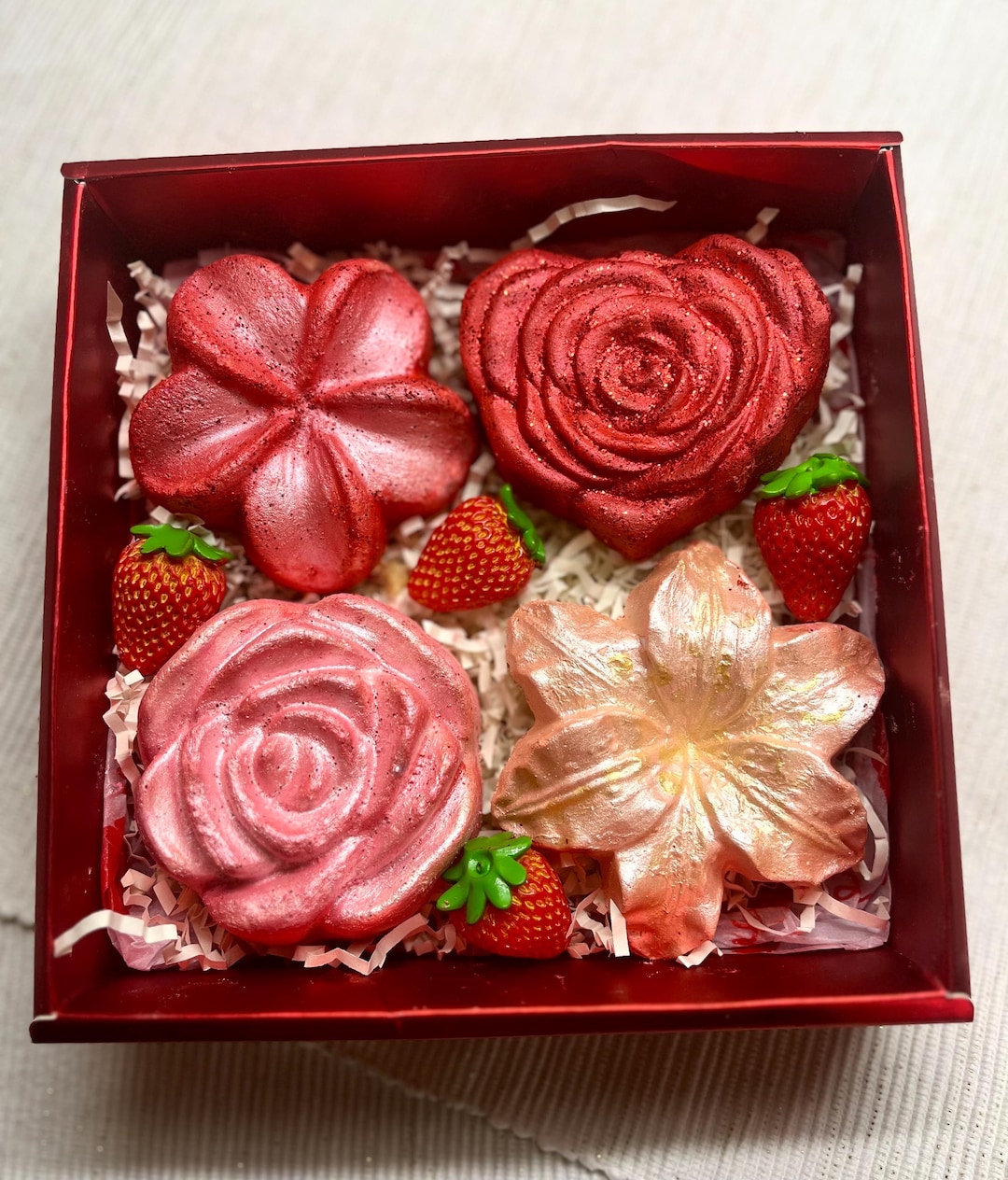 Happy Birthday Bath Bomb Spa Box 4 Set Aromatic Moisturizing Flower ...