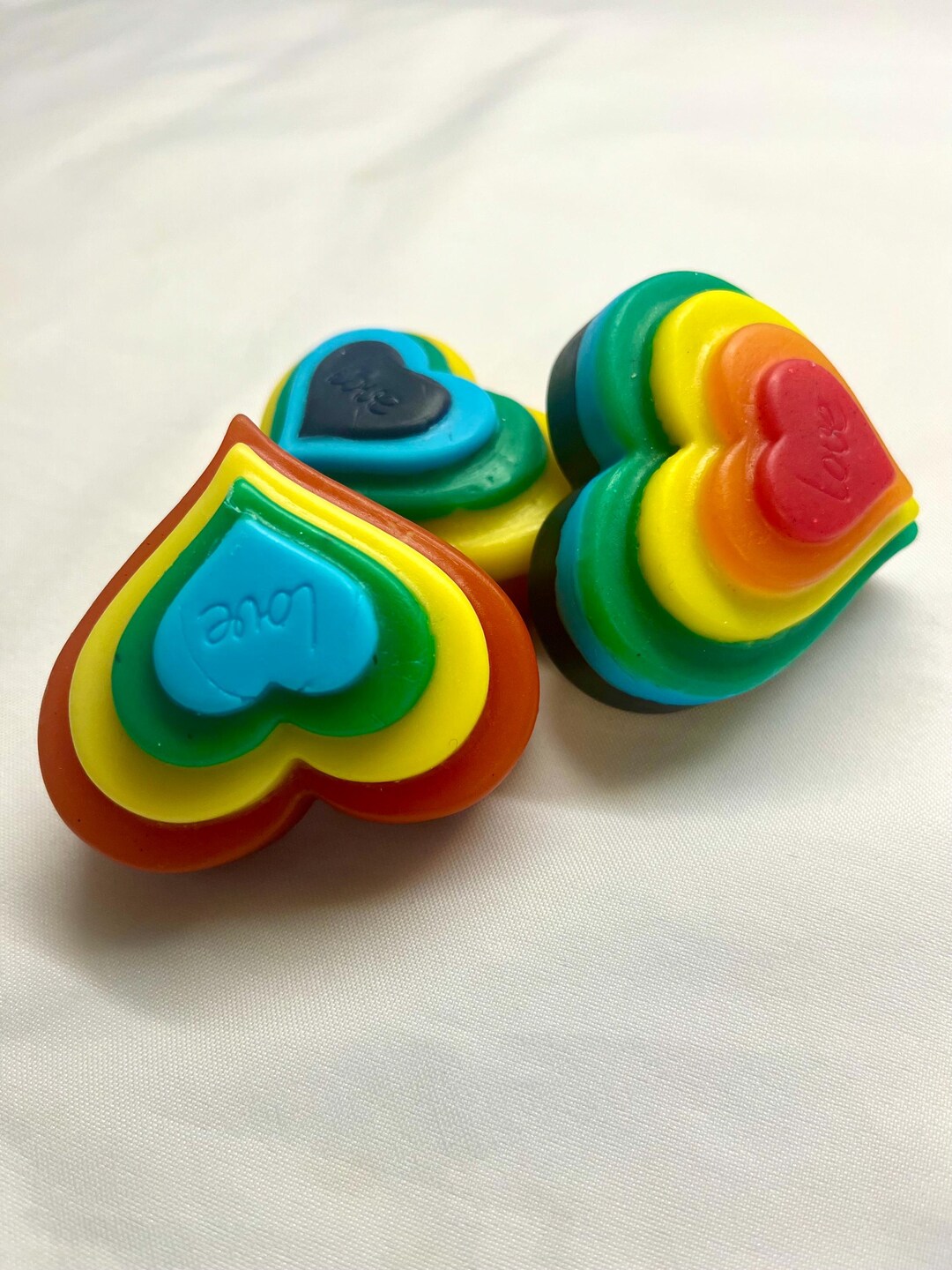 Heart Rainbow Soap 3 Set Pride Neon Colorful Gift for Him Her LGBTQ ...