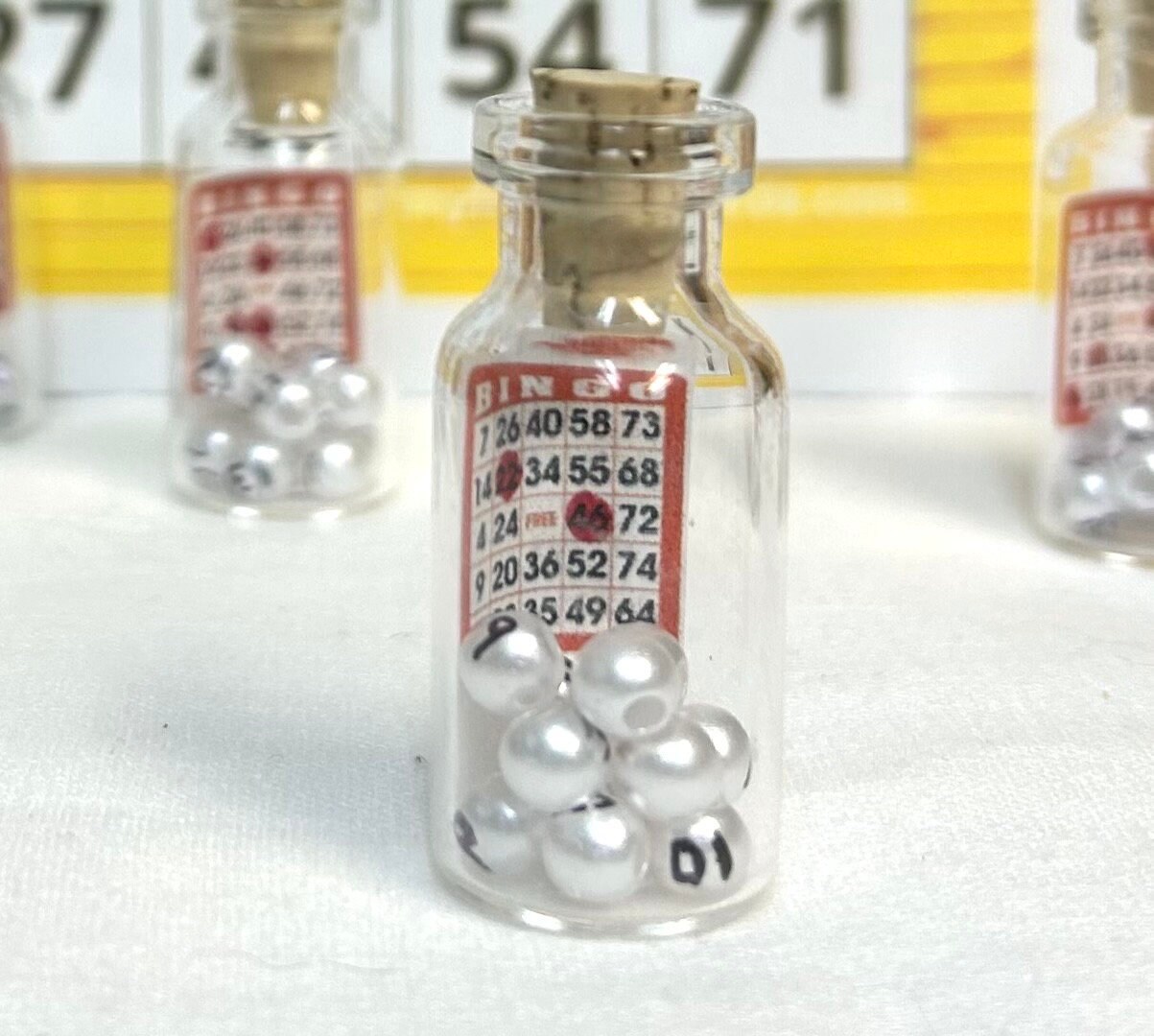 Tiny Bottle With Bingo Sheet and Numbered Balls, Gift or Keepsake ...