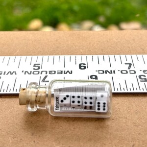 Tiny Bottle With Yahtzee Game Scoresheet and 5 Dice, Gift or Keepsake ...