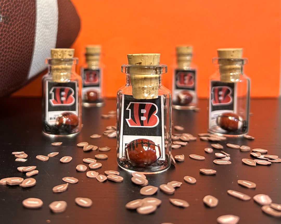 Tiny Bottle- Football, Confetti Paws and Cincinnati Bengal's Logo, Fan ...