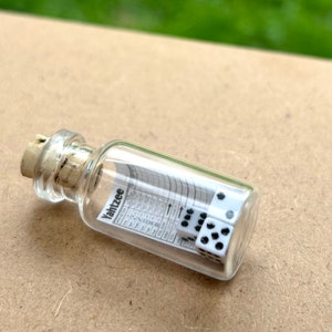 Tiny Bottle With Yahtzee Game Scoresheet and 5 Dice, Gift or Keepsake ...