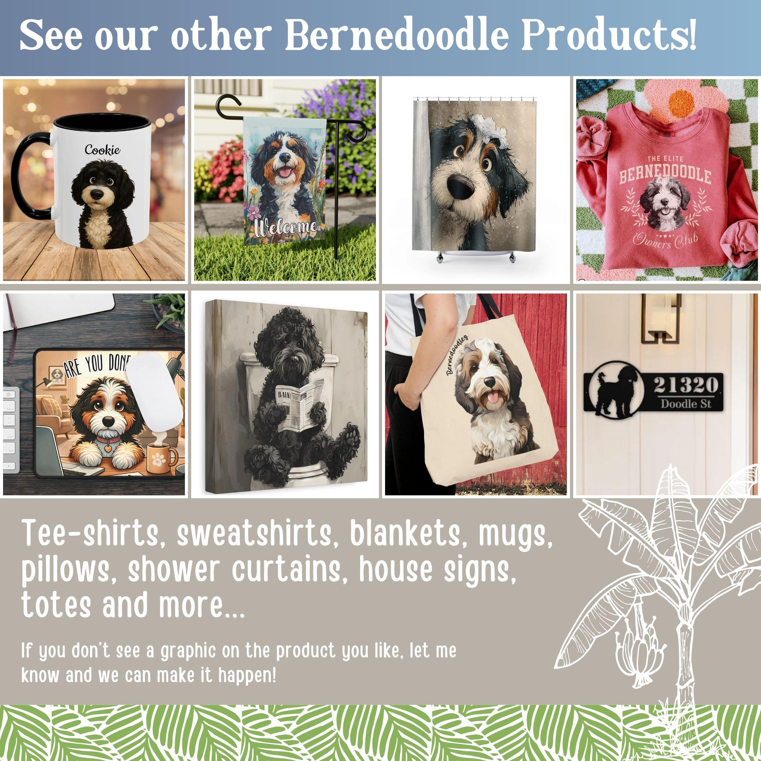 Bernedoodle Fall Welcome Flag, Outdoor Banner, Cute House Yard Greeting ...