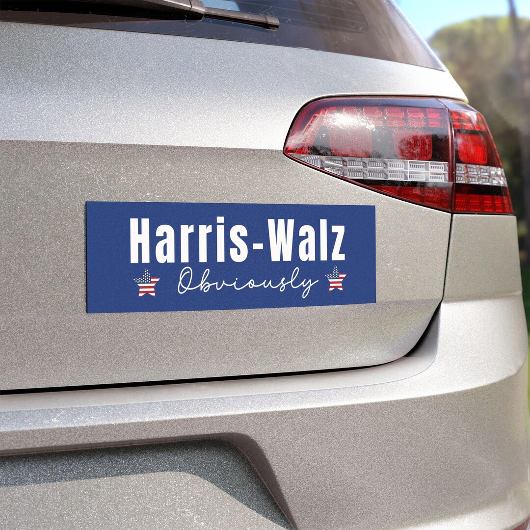 Harris-walz OBVIOUSLY Car Magnet Kamala Harris Car Magnet Harris-walz ...