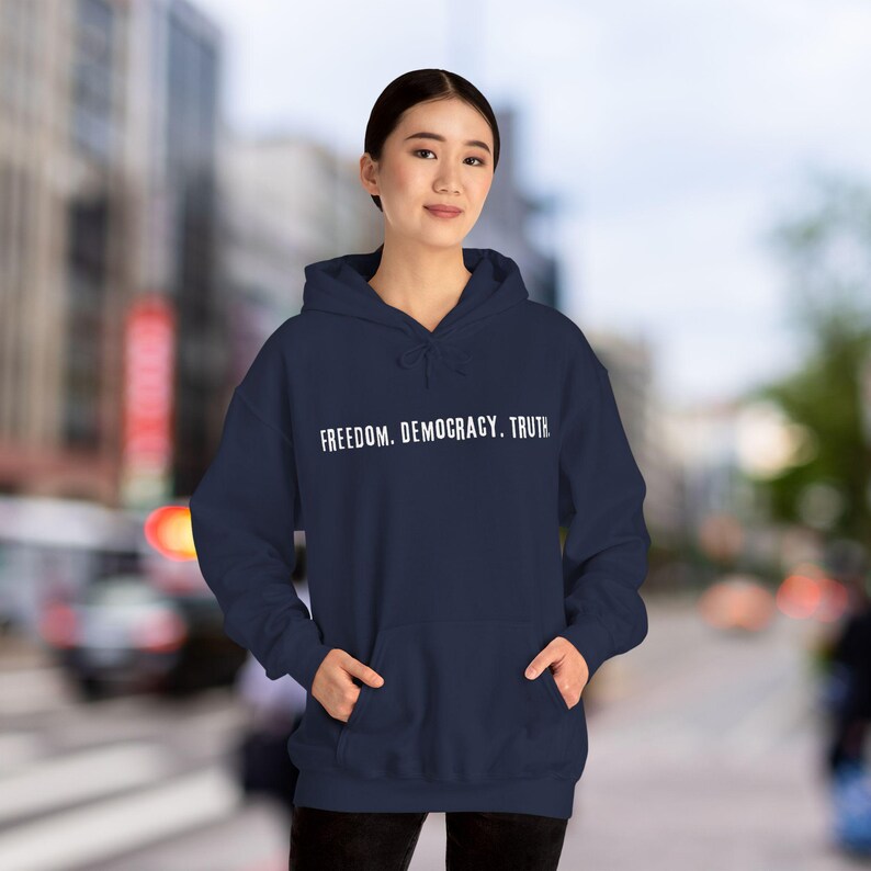 Freedom. Democracy. Truth. FDT Anti-trump Protest Hoodie Unisex Heavy ...