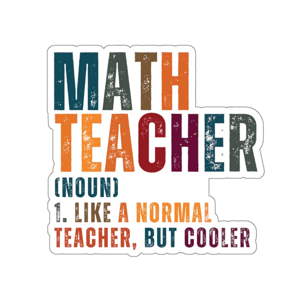 Math Teacher Sticker Teacher Sticker Gift for Math Teacher Appreciation ...