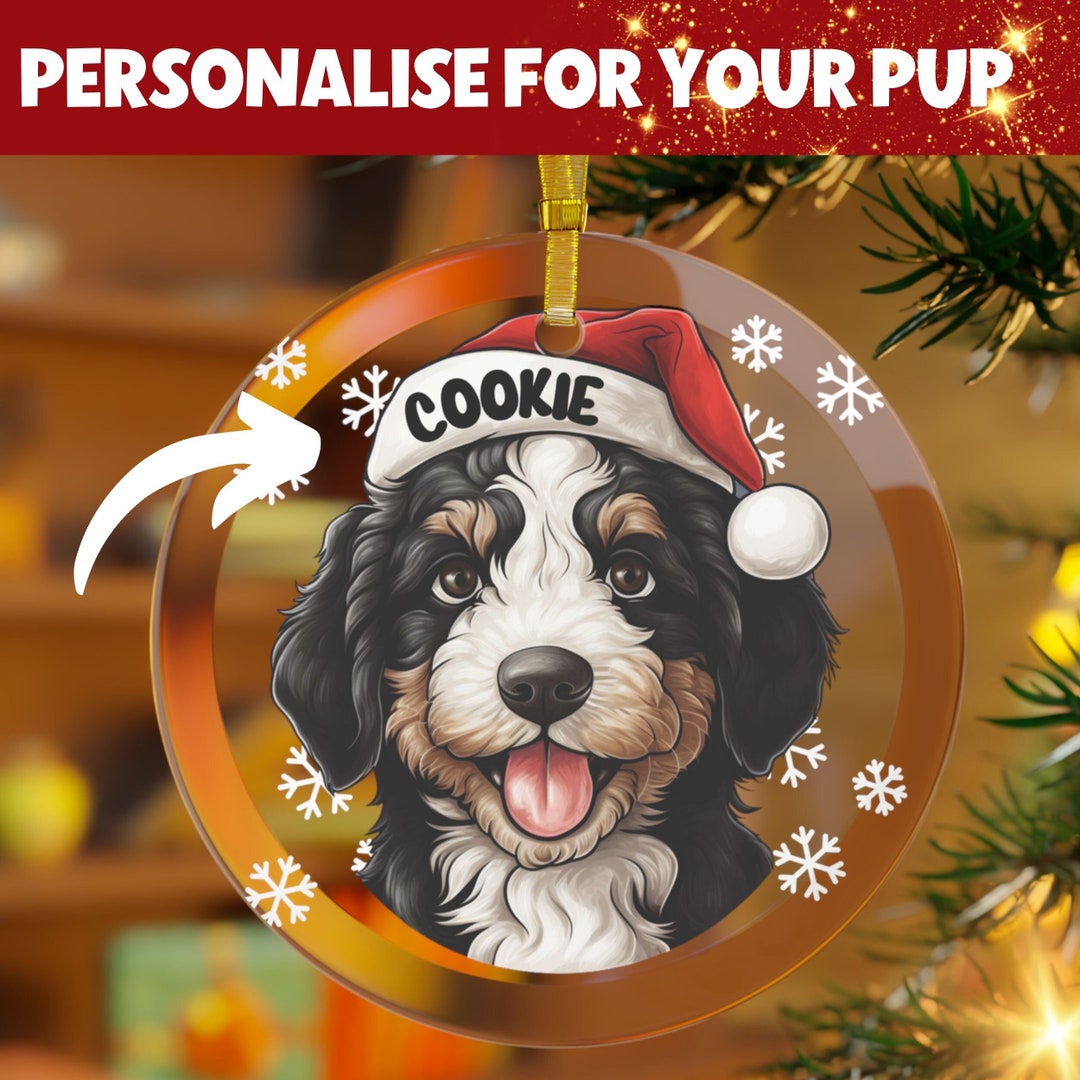 Custom Bernedoodle Ornament Doodle Christmas Ornament Personalized ...