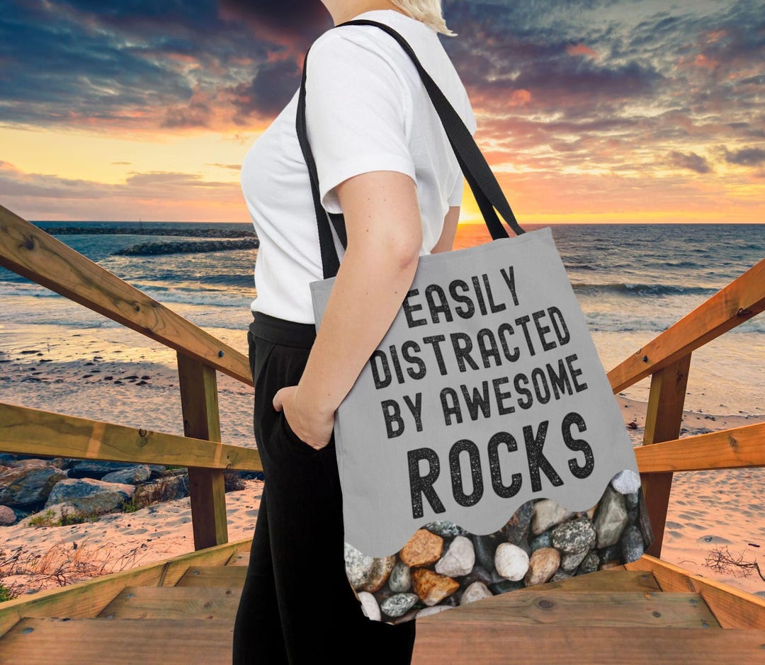 Rockhound Tote Bag, Tote Bag Gift for Rock Hound, Rock Collector ...