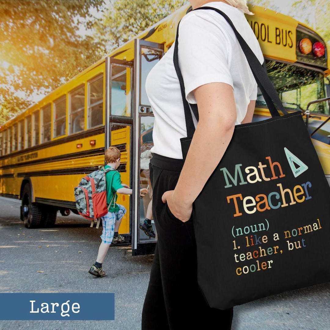 Math Teacher Tote Bag, Math Teacher Bag, Math Teacher Tote, Back to ...
