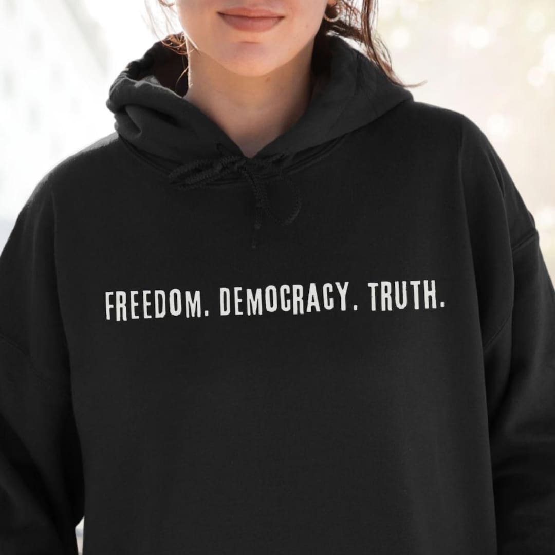 Freedom. Democracy. Truth. FDT Anti-trump Protest Hoodie Unisex Heavy ...