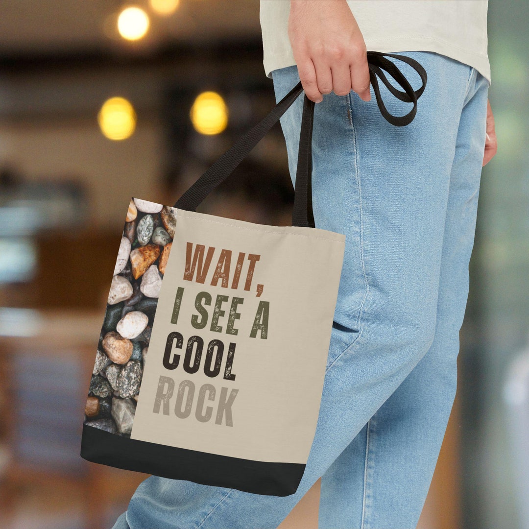 Rockhound Tote Bag, Rock Lover Gift, Geology Student Book Bag, Reusable ...