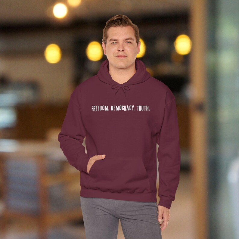 Freedom. Democracy. Truth. FDT Anti-trump Protest Hoodie Unisex Heavy ...