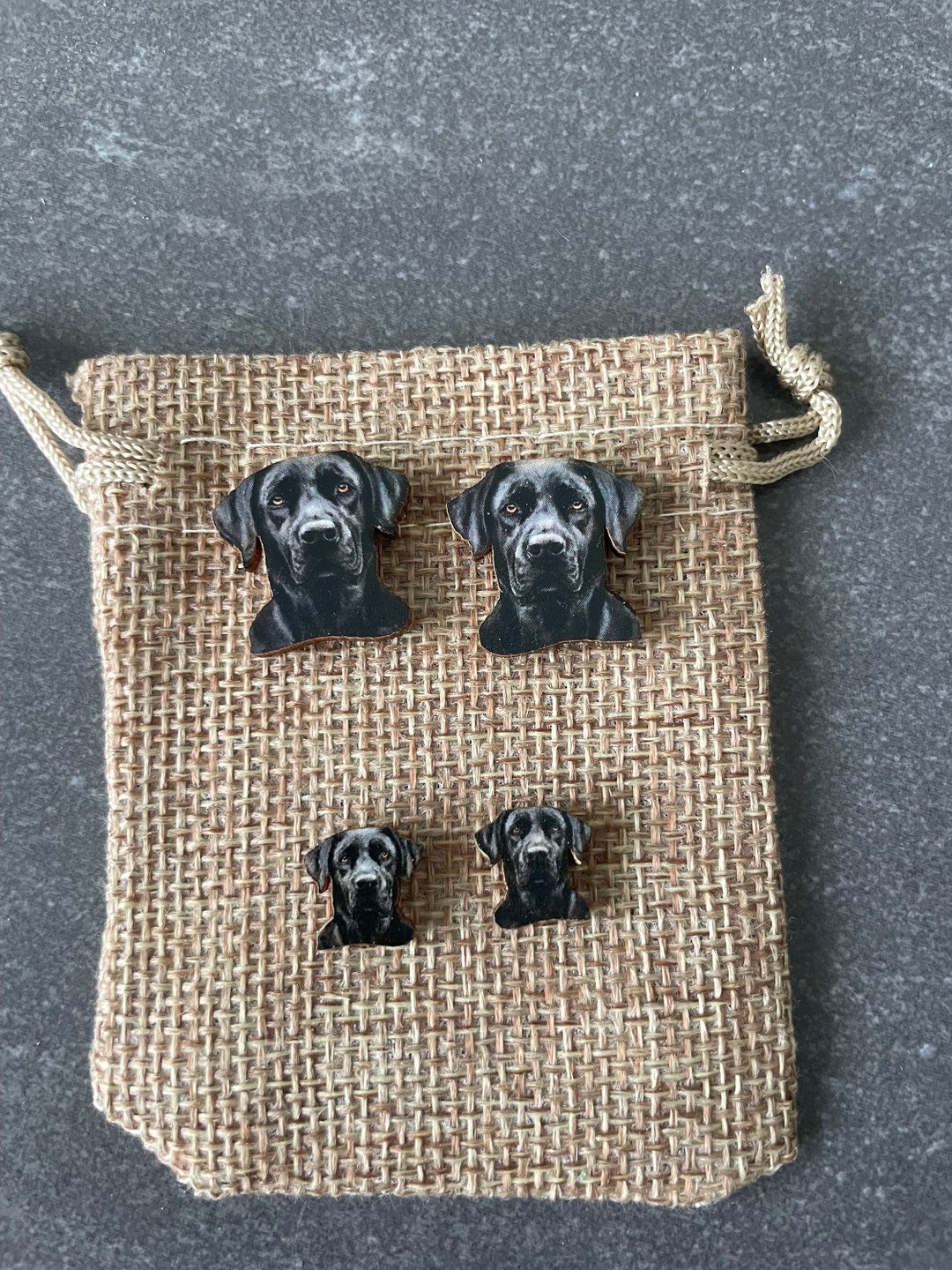 Black Labrador Earrings. Dog Stud Earrings. - Etsy