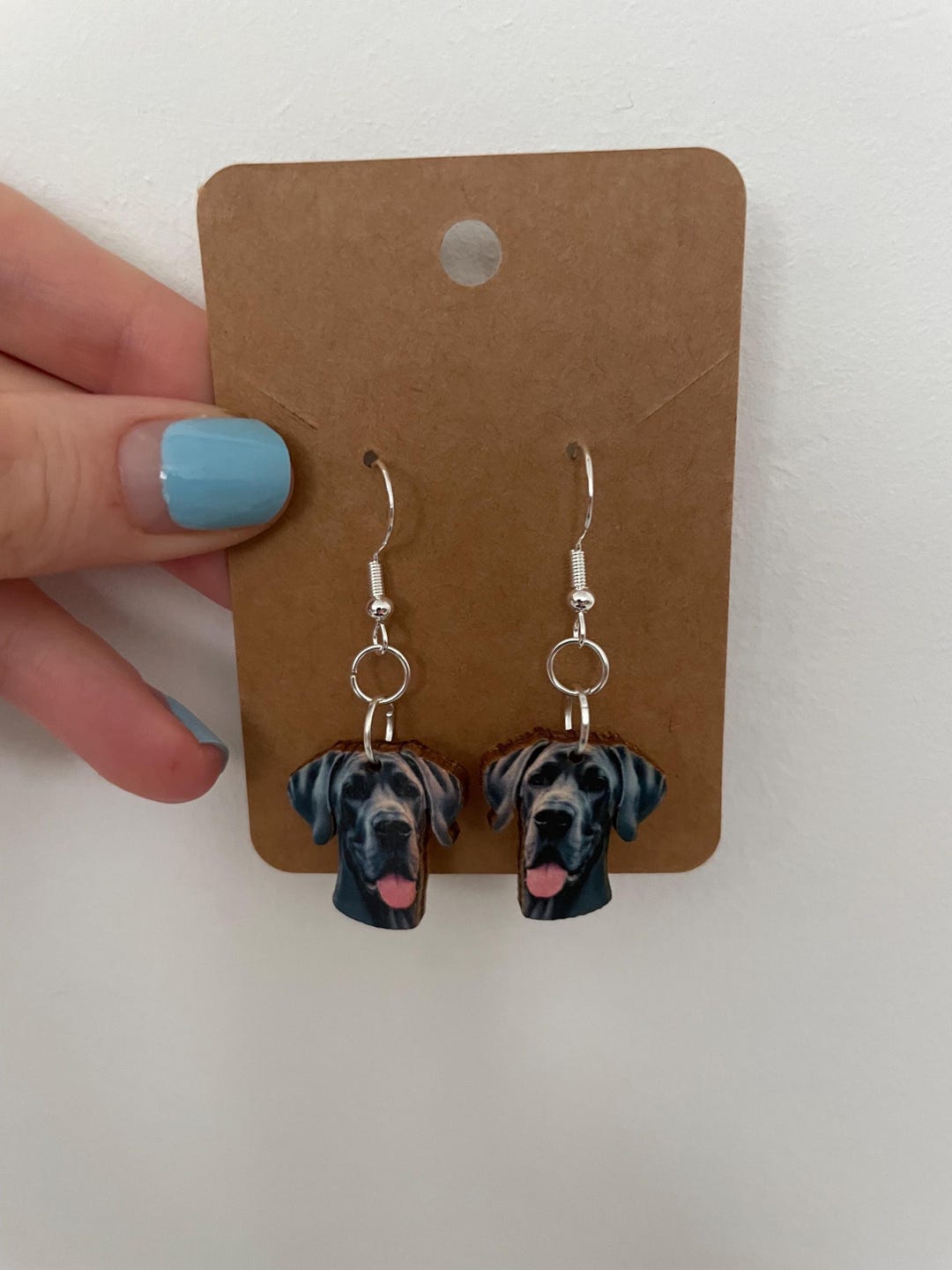 Great Dane Earrings. Dangly Dog Earrings. - Etsy