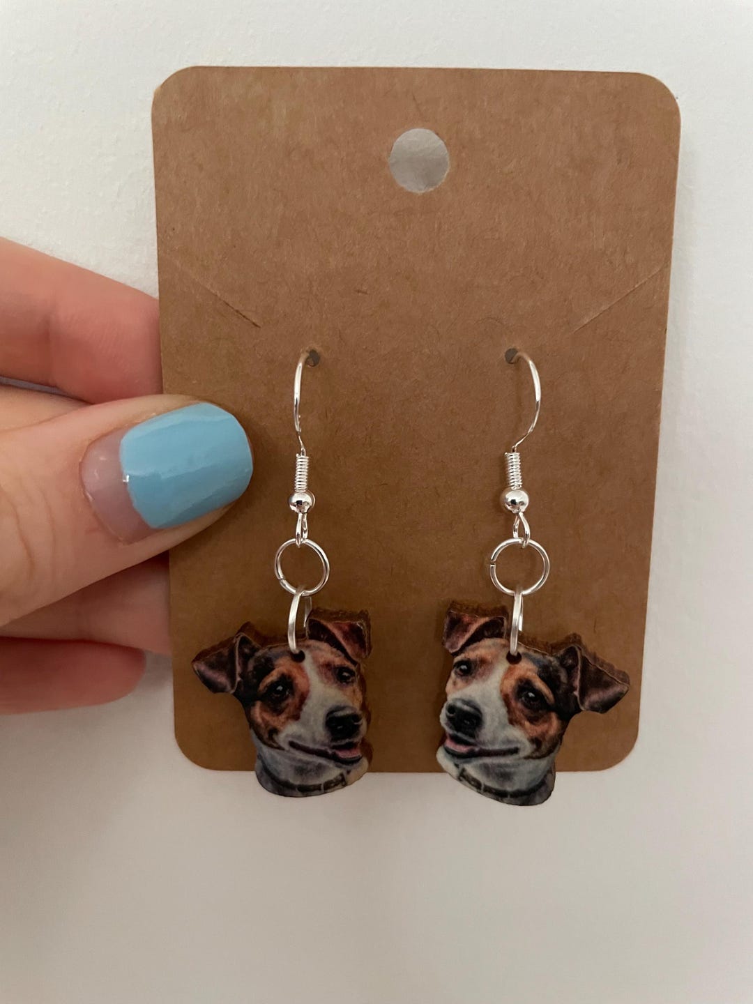 Jack Russell Earrings. Dangly Dog Earrings. - Etsy