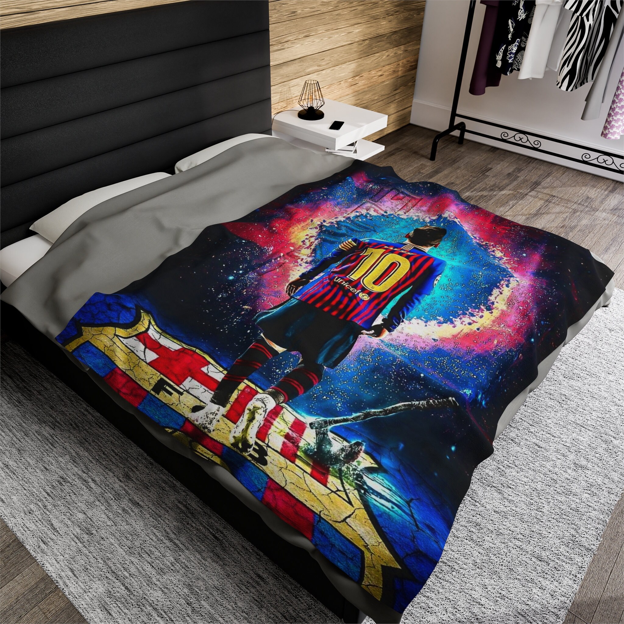 Lionel Messi Plush Blanket, Football, Soccer Blanket sold by Ordinary ...