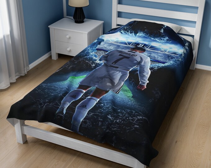 Christiano Ronaldo Plush Blanket, CR7, Football, Soccer, Cover, - Etsy