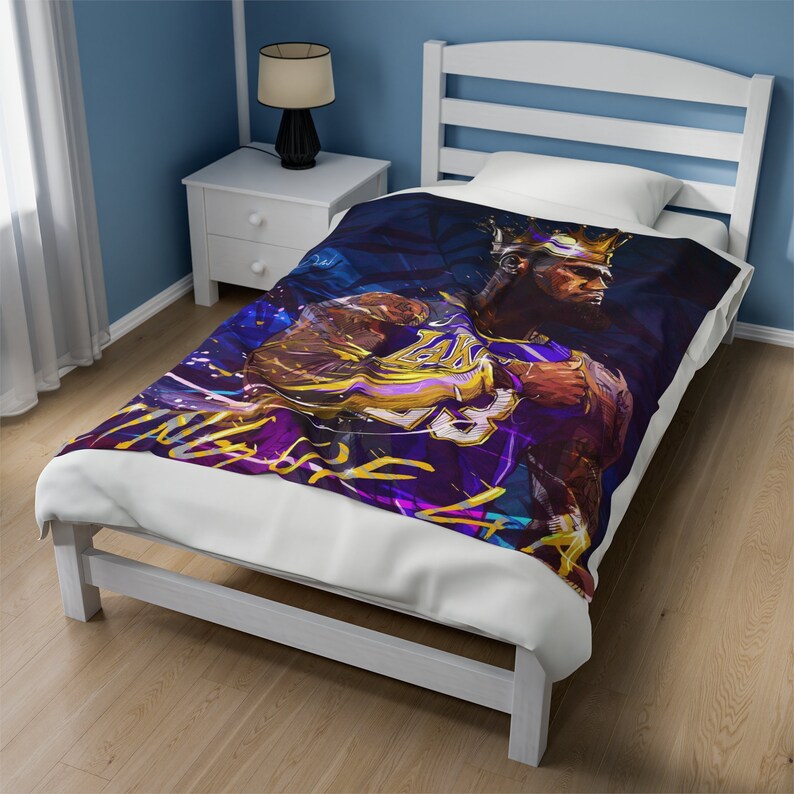 Lebron James Blanket, King James, King of LA, Lakers Blanket - Etsy