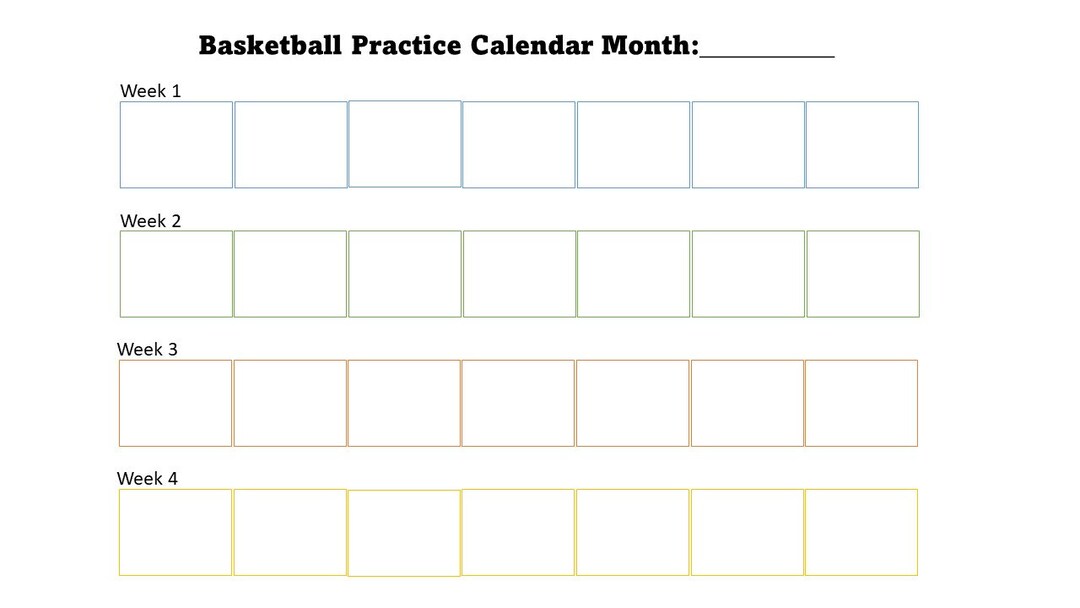 Basketball Practice Schedule - Etsy