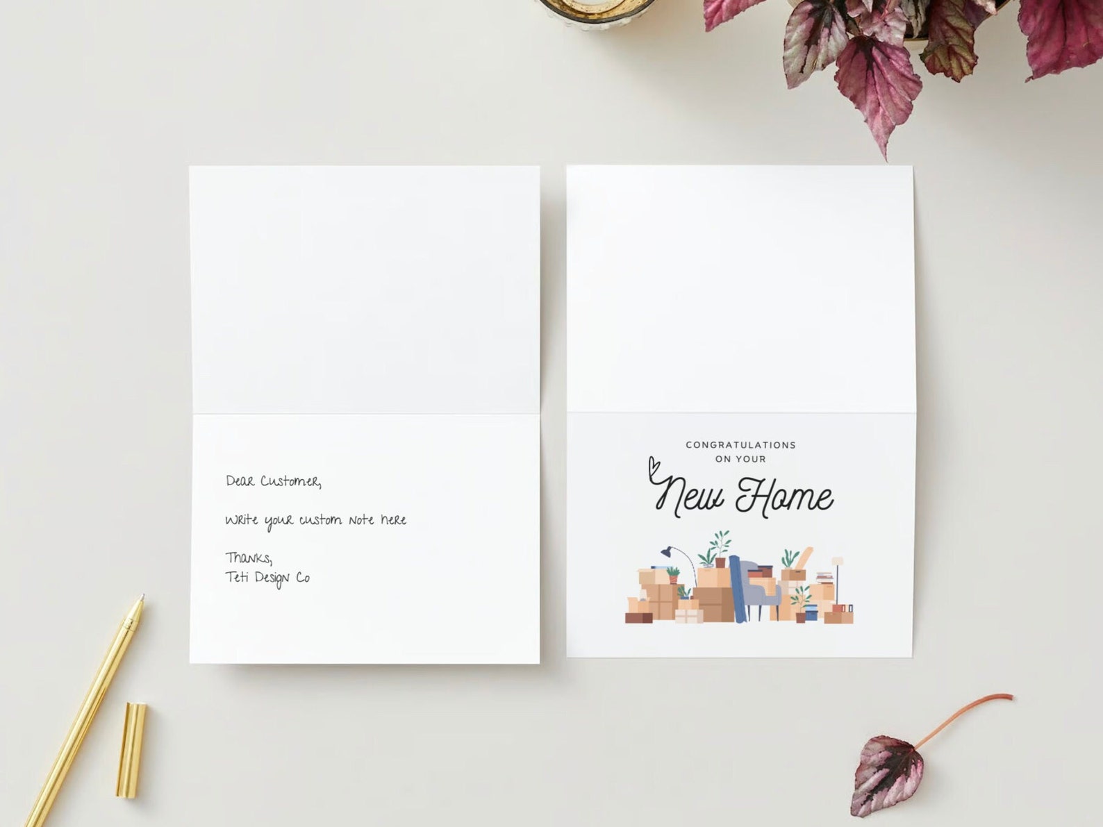 New Home Card, New House Card, Congratulations on Your New Home Card ...