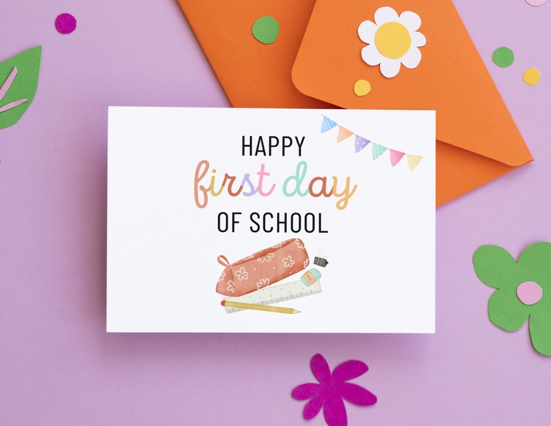 Starting School Card, Congratulations on Starting School, First Day at ...