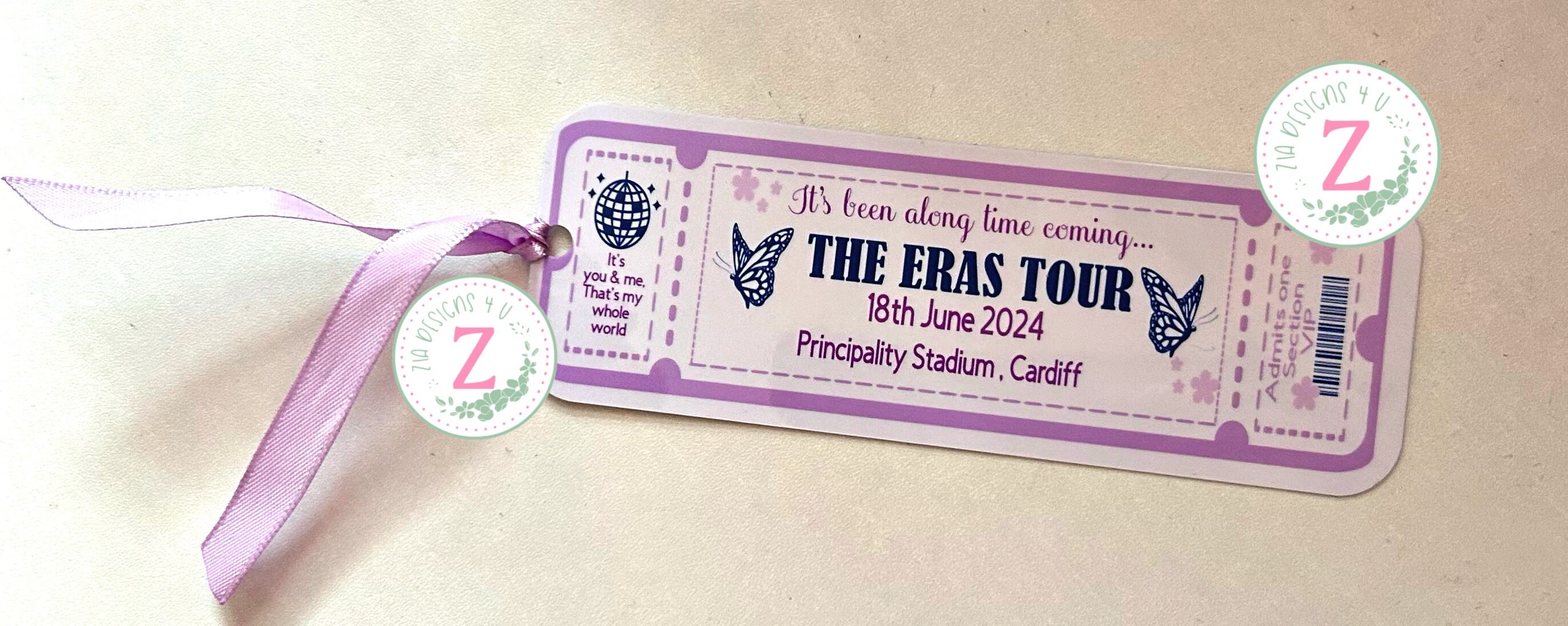 Era Tour Concert Ticket Design Bookmark - Etsy UK