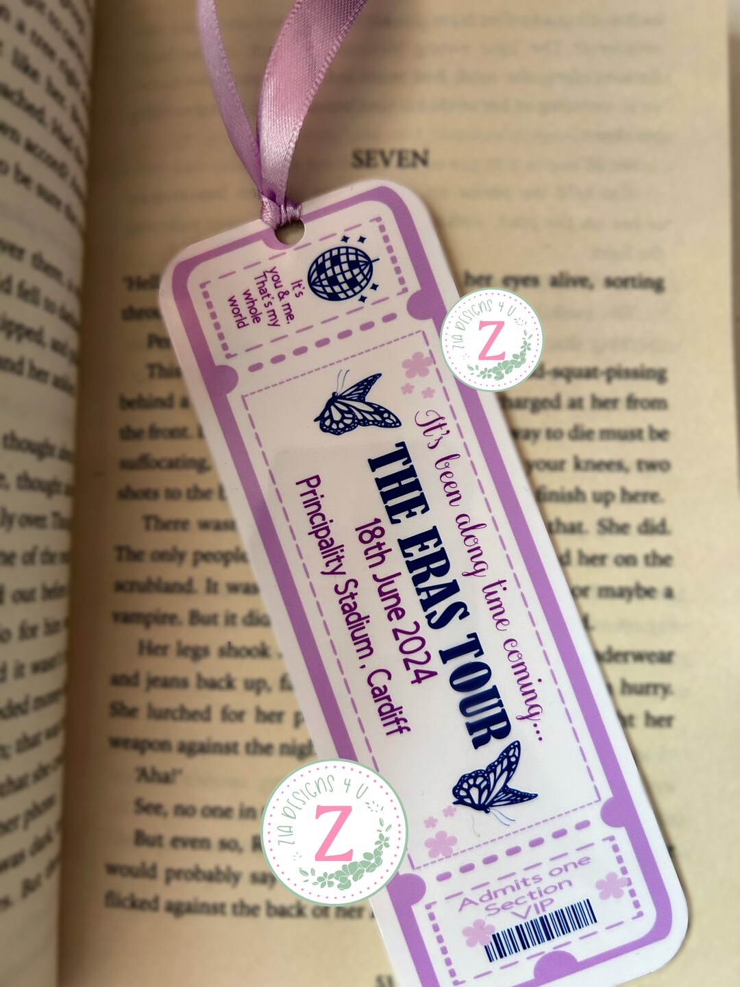 Era Tour Concert Ticket Design Bookmark - Etsy
