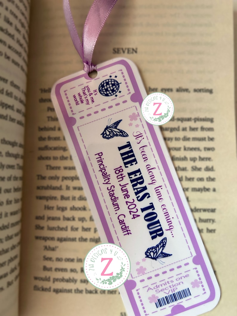 Era Tour Concert Ticket Design Bookmark - Etsy