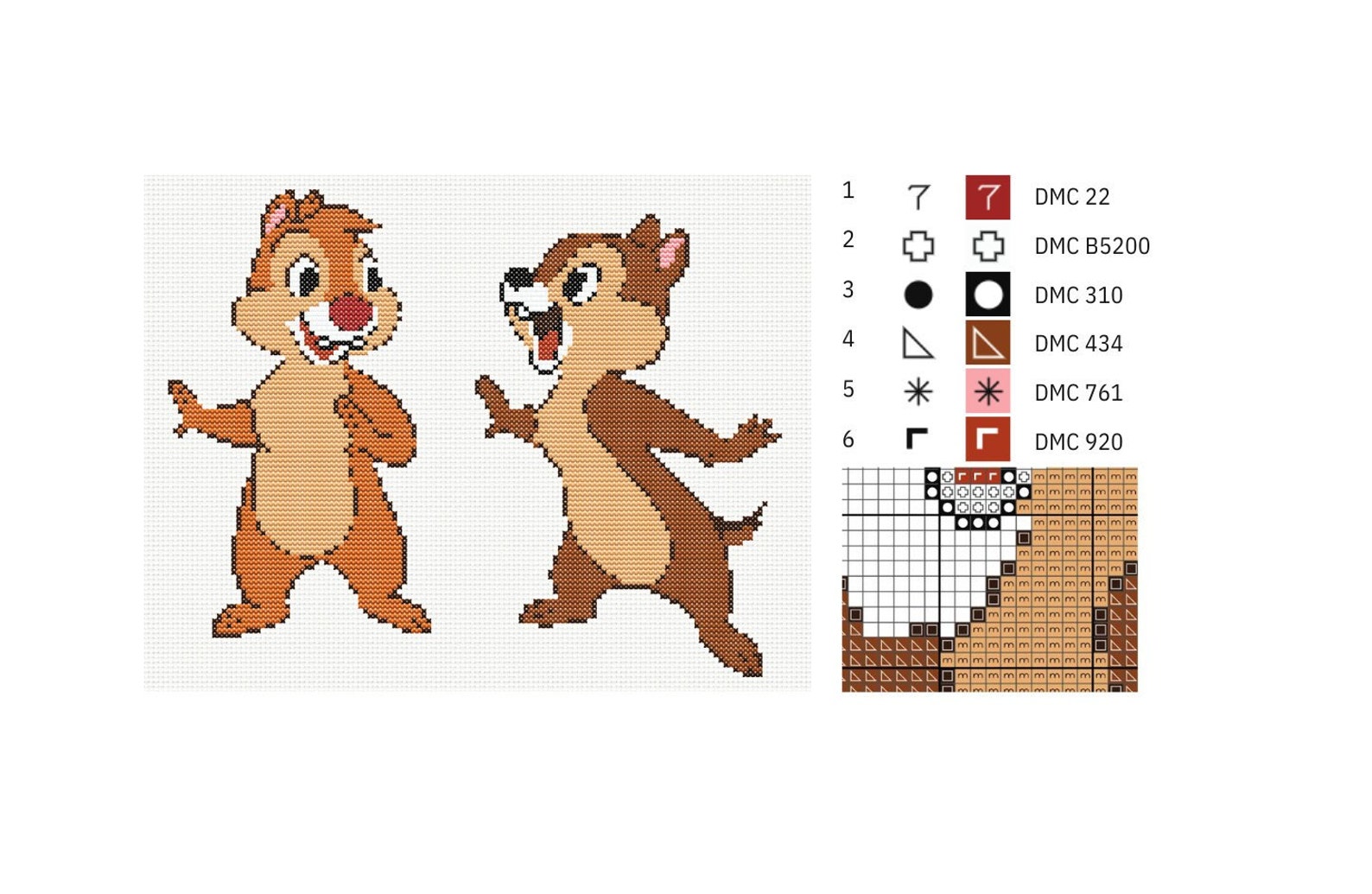 Funny Chipmunks Cross Stitch Pattern Pdf - Etsy