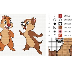Funny Chipmunks Cross Stitch Pattern Pdf - Etsy