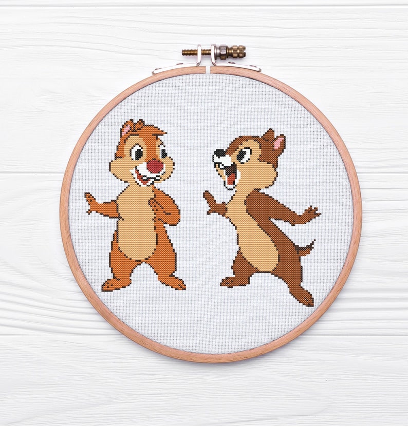 Funny Chipmunks Cross Stitch Pattern Pdf - Etsy