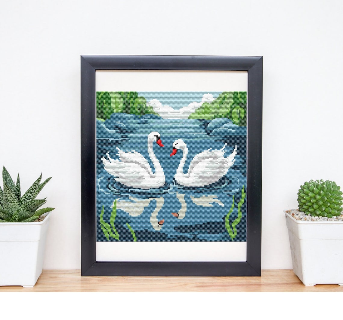 Swans Cross Stitch Pattern Pdf - Etsy