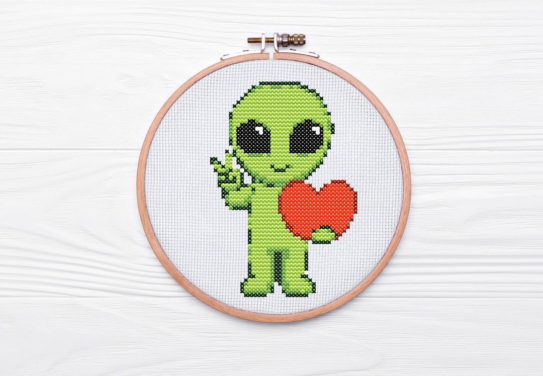 Cute Alien Cross Stitch PDF Pattern - Etsy