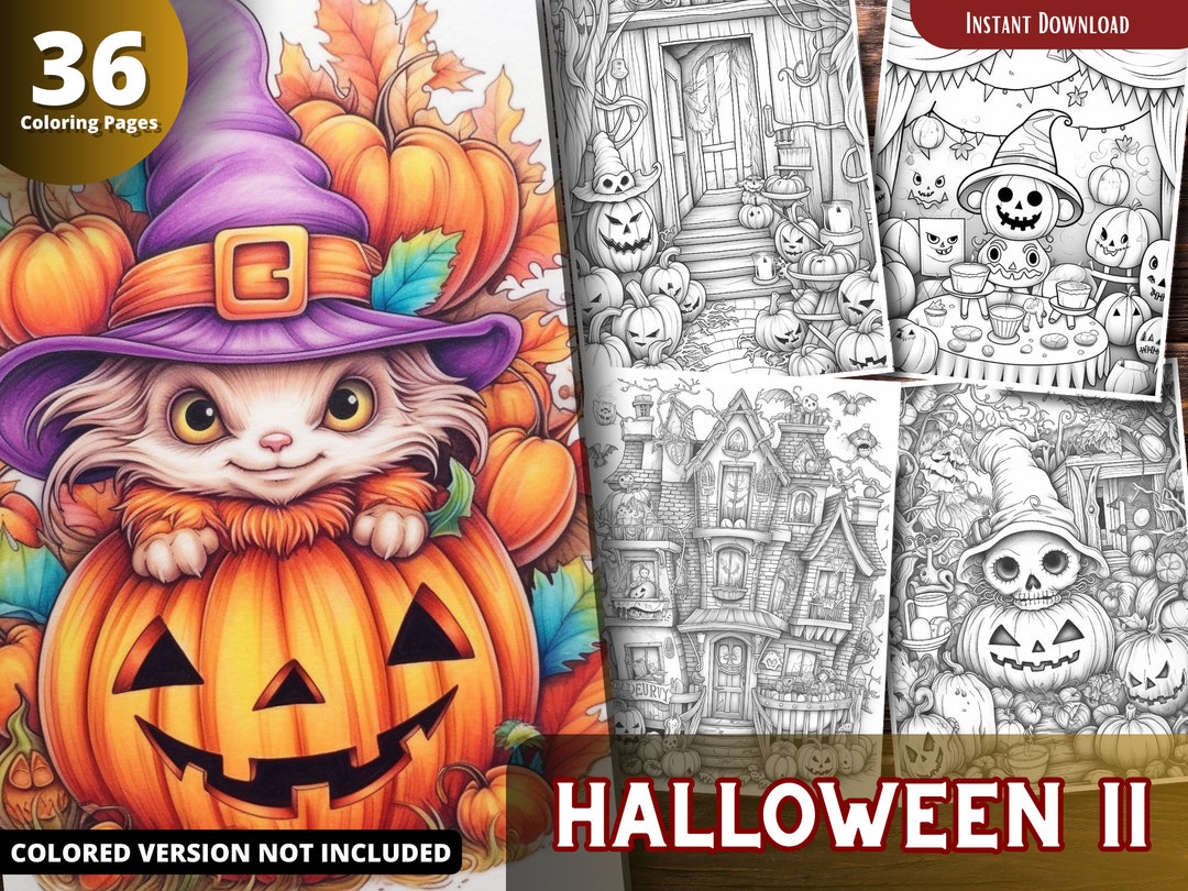 Halloween Coloring Pages for Adults and for Kids Coloring Pages ...