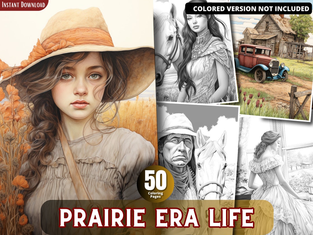 Prairie Era Life Coloring Pages for Adults and for Kids Coloring Pages ...
