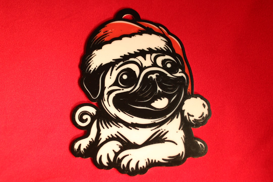 Pug Tree Ornament - Etsy