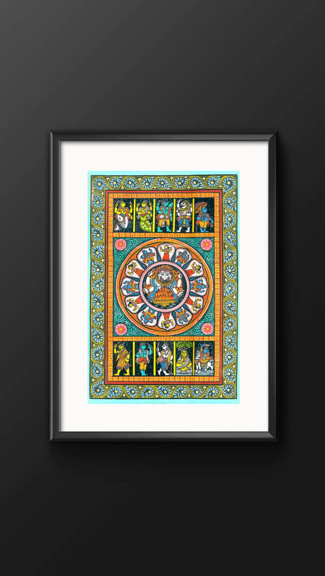 Dashavatar Hindu Wall Art - Hindu God - Lord Vishnu - Hindu Painting ...