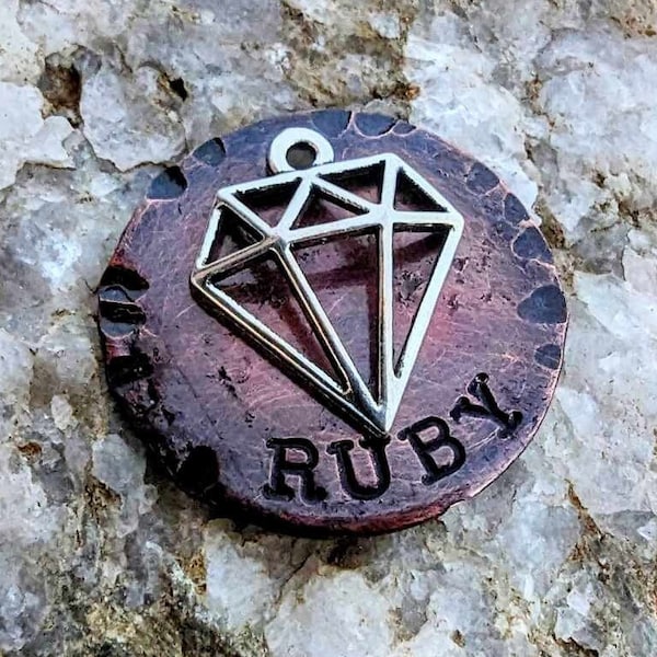 Ruby Stone Keychain - Etsy