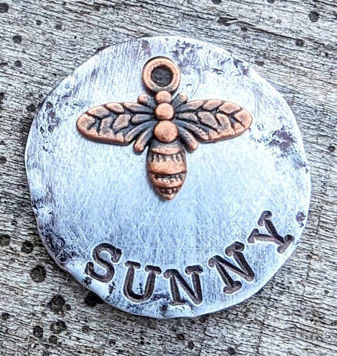 Bee Dog Tag, Bee Pet Tag, Bee Cat Tag, Bumblebee, Honeybee, Keychain ...